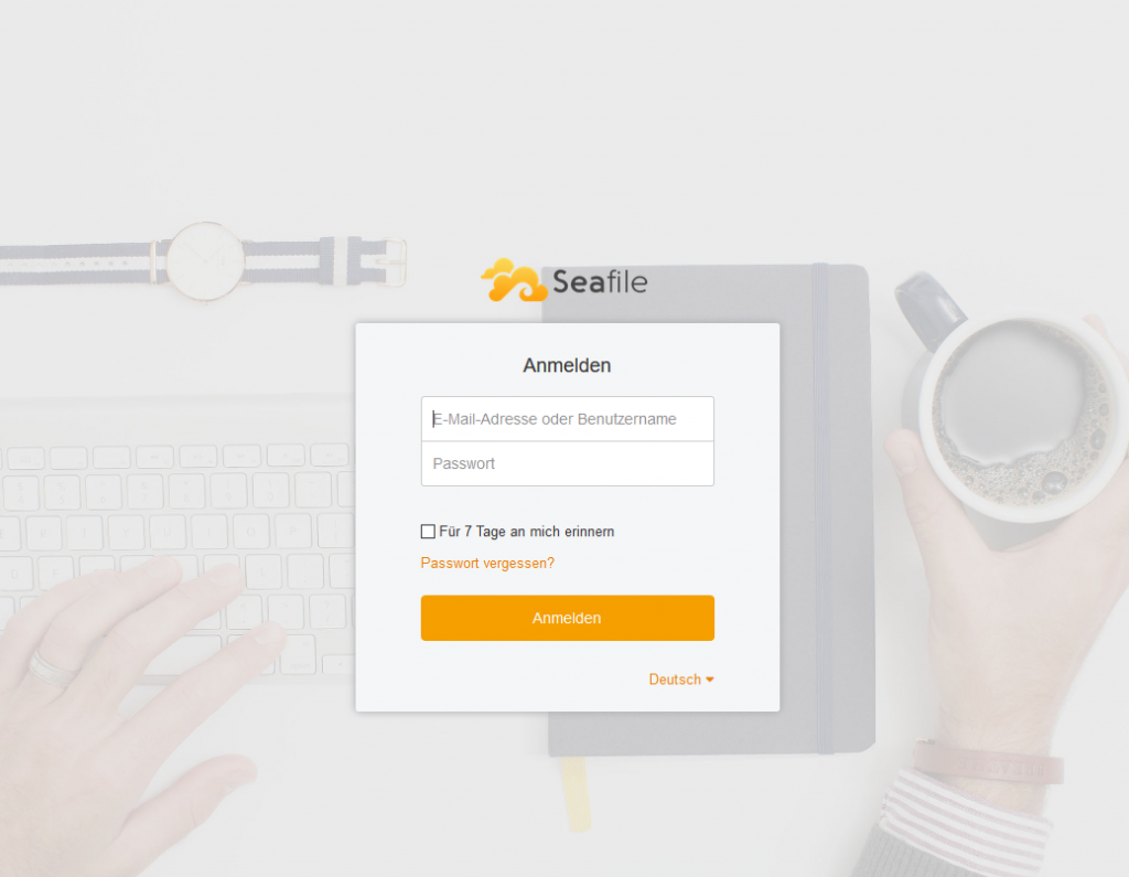 An Seahub anmelden | Seafile